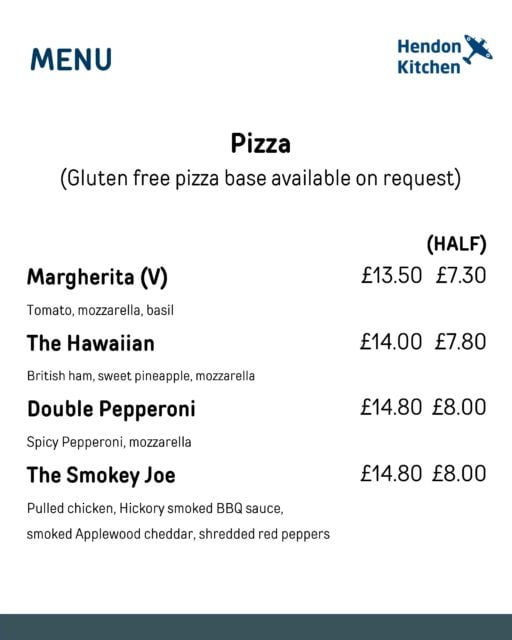 The Hendon Kitchen Menu - RAF Museum